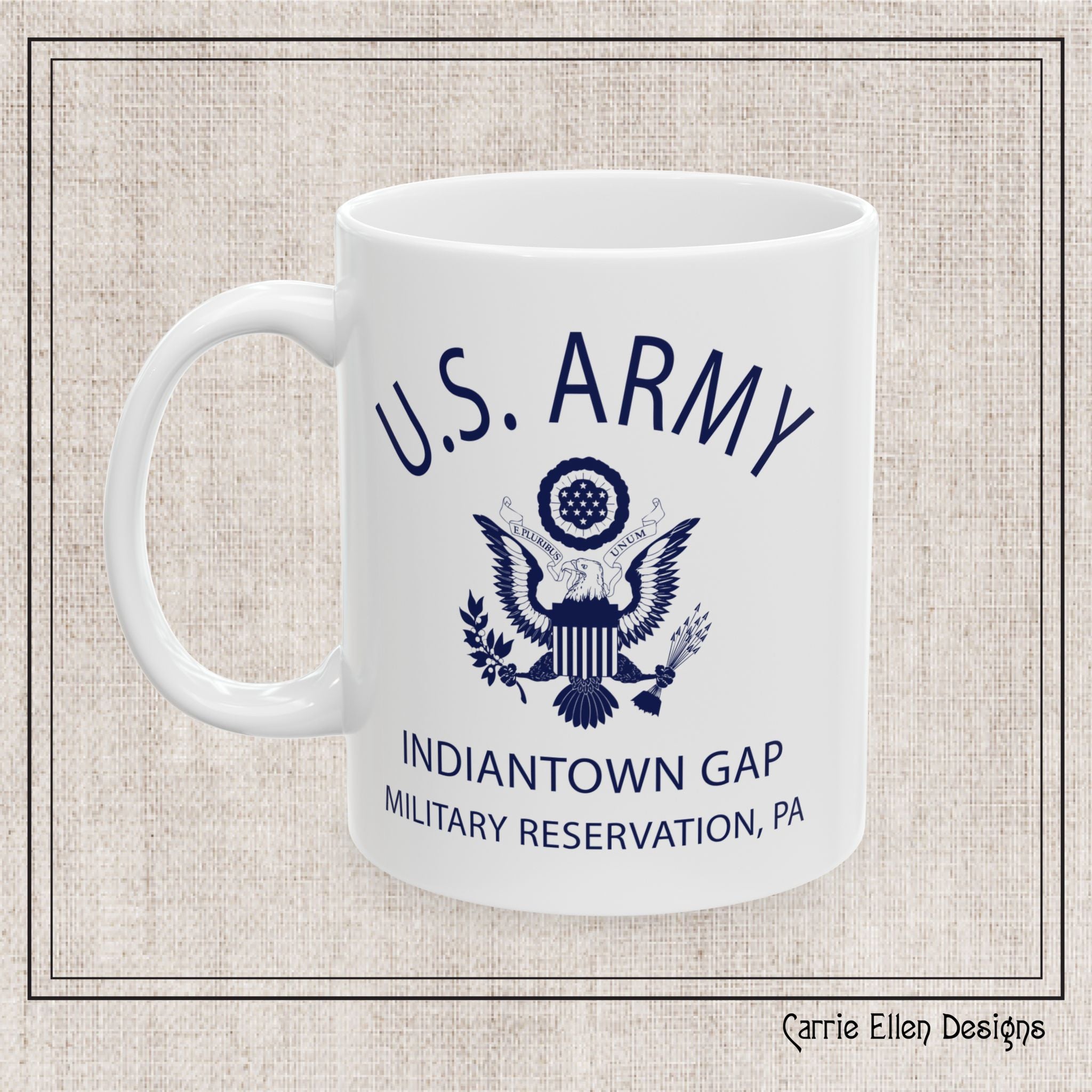 US Army Indiantown Gap Military Reservation PA Eagle Emblem Ceramic Mu ...